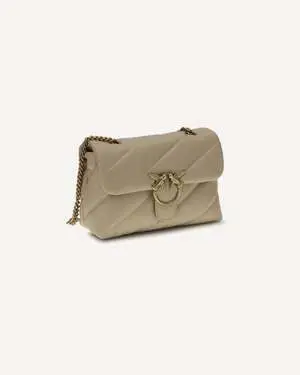 Pinko Love Classic Leather Shoulder Bag