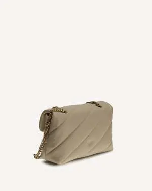 Pinko Love Classic Leather Shoulder Bag