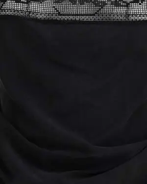 Magda Butrym Silk Draped Top With Lace Embellishment