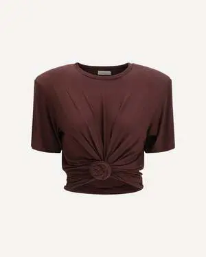Magda Butrym Knotted T-shirt - Brown