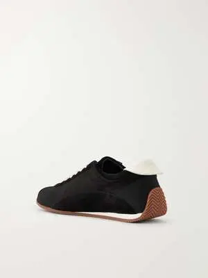 NEOUS Berenices Leather-trimmed Suede And Mesh Sneakers