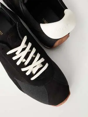 NEOUS Berenices Leather-trimmed Suede And Mesh Sneakers