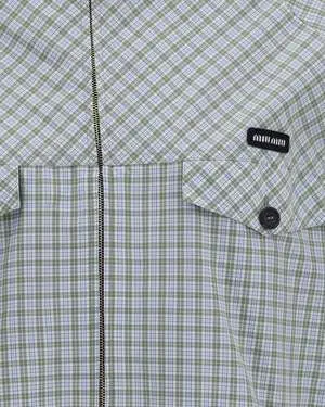 Miu Miu Checked Technical Fabric Blouson Jacket