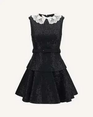 SELF-PORTRAIT Sequin Bouclé Dress