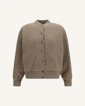 Brunello Cucinelli Ribbed Cashmere Bomber