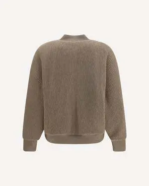 Brunello Cucinelli Ribbed Cashmere Bomber