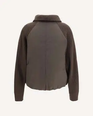 Brunello Cucinelli Down Jacket With Wool Sleeves