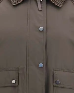 Brunello Cucinelli Down Jacket With Wool Sleeves