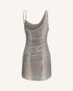 SELF-PORTRAIT Sequins Draped Dress