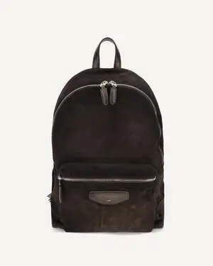 Santoni Suede Backpack - Brown