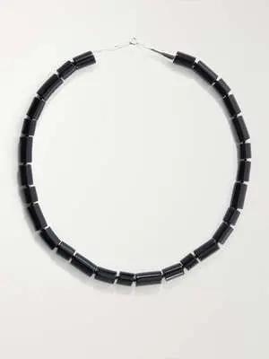 Lié Studio The Sadie Sterling Silver Onyx Beaded Necklace