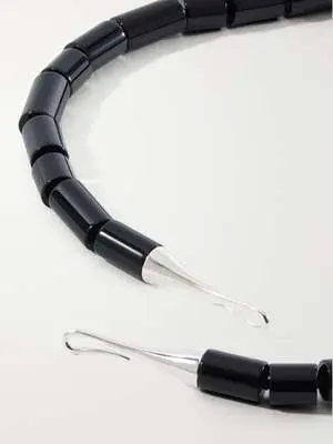 Lié Studio The Sadie Sterling Silver Onyx Beaded Necklace
