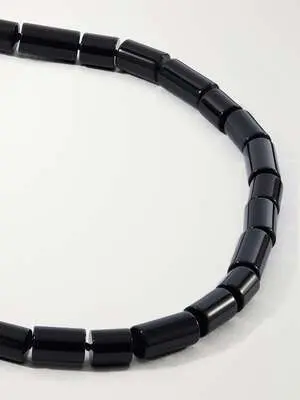 Lié Studio The Sadie Sterling Silver Onyx Beaded Necklace