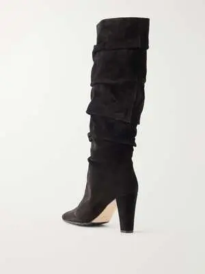 Manolo Blahnik Calassohi 90 Suede Knee Boots