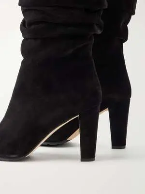 Manolo Blahnik Calassohi 90 Suede Knee Boots