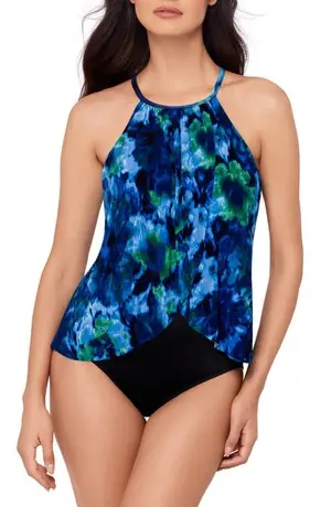 Magicsuit Mashup Aubrey Halter One-piece Swimsuit - Blue Multi