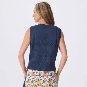 Krimson Klover Camille Sleeveless Pointelle Sweater