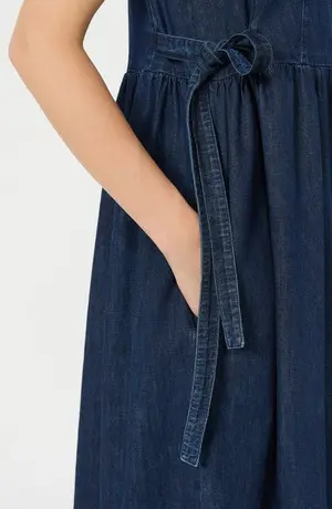 Max Mara Sleeveless Cotton Denim Dress