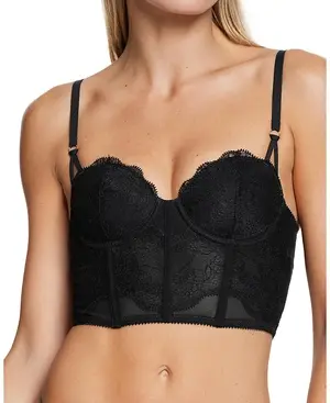 Pepper Lace Corset Top - Black