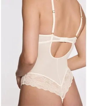 Pepper Lace Lift Up Teddy - Ecru