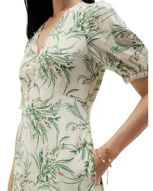 HOBBS LONDON Florentina Floral Print Midi Dress