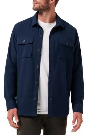Travis Mathew Wanna Bet Stretch Poplin Button-up Shirt Jacket