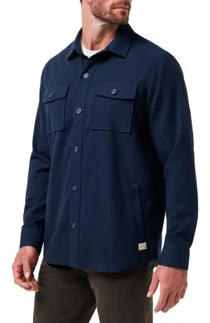 Travis Mathew Wanna Bet Stretch Poplin Button-up Shirt Jacket