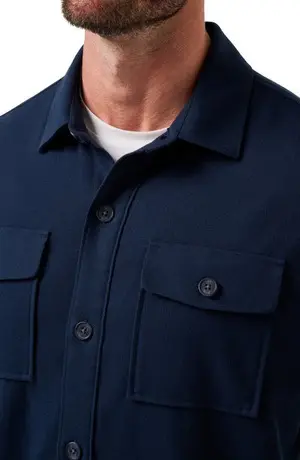 Travis Mathew Wanna Bet Stretch Poplin Button-up Shirt Jacket