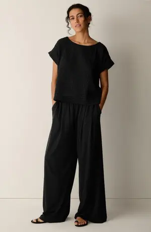 Eileen Fisher Ballet Neck Boxy Top