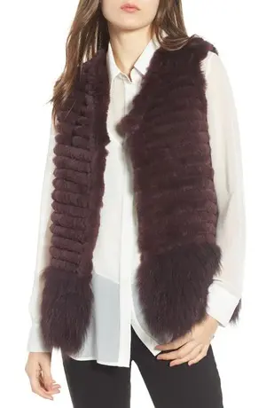 Love Token Genuine Rabbit & Fox Fur Vest