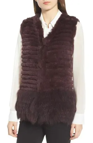 Love Token Genuine Rabbit & Fox Fur Vest