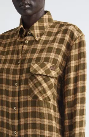 WALES BONNER Ritual Plaid Button-down Shirt