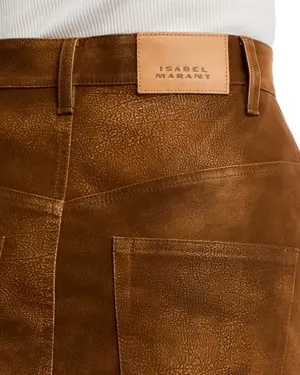 Isabel Marant Étoile Bisane Faux Leather Midi Skirt