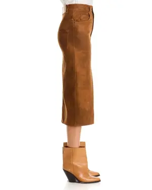 Isabel Marant Étoile Bisane Faux Leather Midi Skirt - Brown