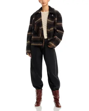 Isabel Marant Étoile Galeane Checked Jacket - Black/khaki