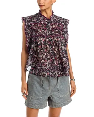 Isabel Marant Étoile Dersia Blouse - Black/raspberry