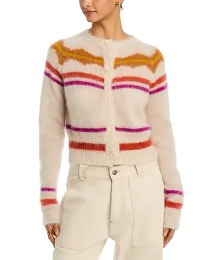 Isabel Marant Étoile Molly" Striped Mohair Blend Cardigan