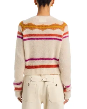 Isabel Marant Étoile Molly" Striped Mohair Blend Cardigan