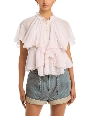 Isabel Marant Étoile Lorna Ruffled Blouse - Lightpink