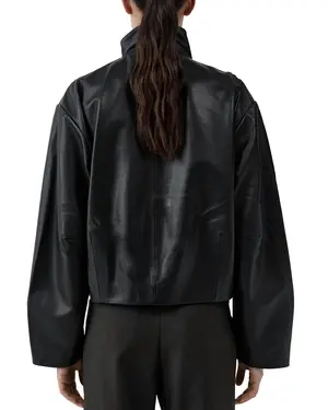 ST. AGNI Coco Leather Zip-up Jacket