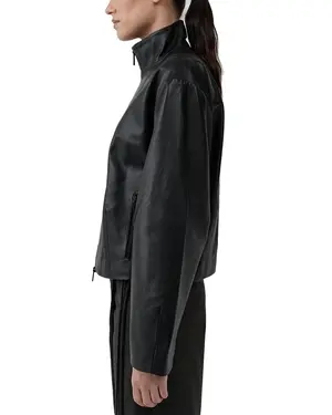 ST. AGNI Coco Leather Zip-up Jacket