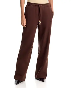 Casablanca Wide Leg Jogger Pants - Brown