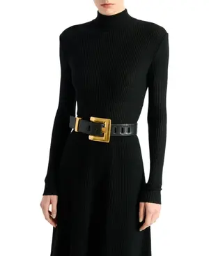 Balmain Anthem Smooth Leather Belt