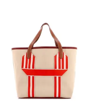 Hermès Pursangle Tote Canvas With Leather - Neutral