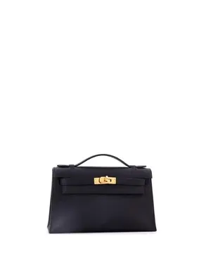 Hermès Kelly Pochette Swift - Black