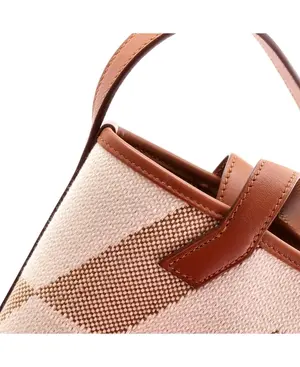 Hermès 27 Cabas H En Biais Tote Canvas With Leather - Brown