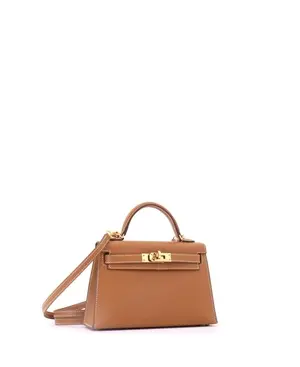 Hermès Kelly 20 Handbag Brown Epsom With Hardware - Gold