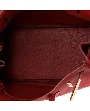 Hermès Birkin 30 Handbag Red Togo With Gold Hardware - Rouge Garance