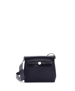 Hermès 20 Herbag Zip Toile And Leather