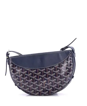 Goyard Hirondelle Shoulder Bag Coated Canvas And Leather - Blue
